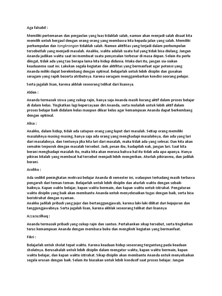 Catatan Kelas 9C | PDF