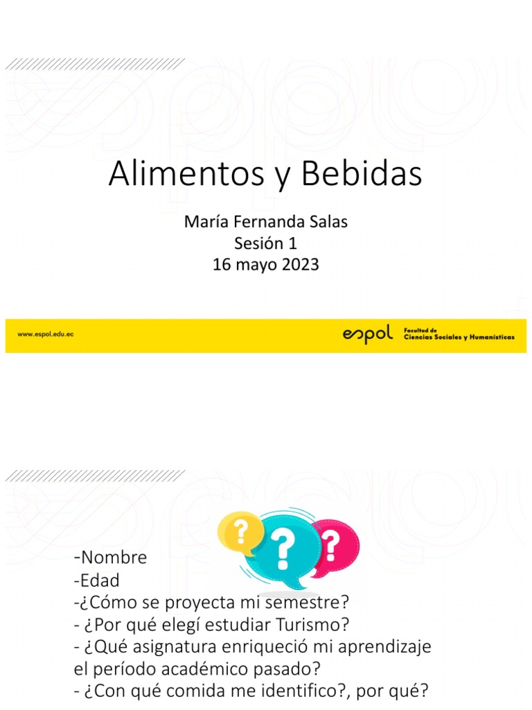 Sesion 1 15.05 | PDF | Alimentos | Aprendizaje