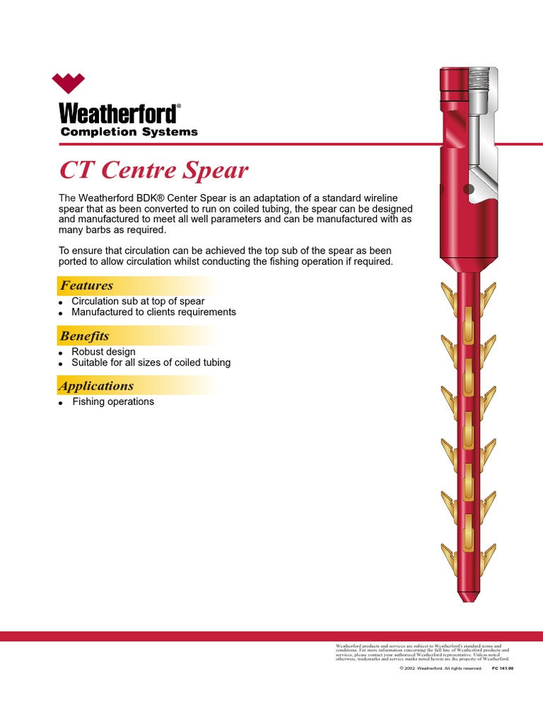 02 CT Center Spear | PDF | Equipment | Manufactured Goods