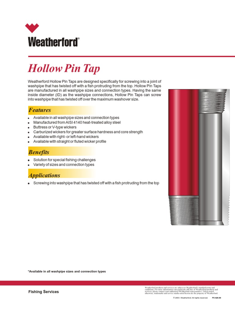 15 Hollow Pin Tap | PDF