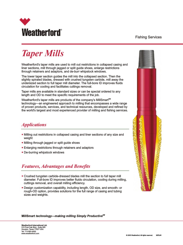 23 Taper Mill | PDF | Equipment | Manufactured Goods