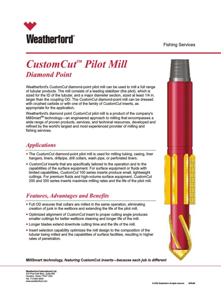 24 Pilot Mill 1 | PDF | Pipe (Fluid Conveyance) | Casing (Borehole)