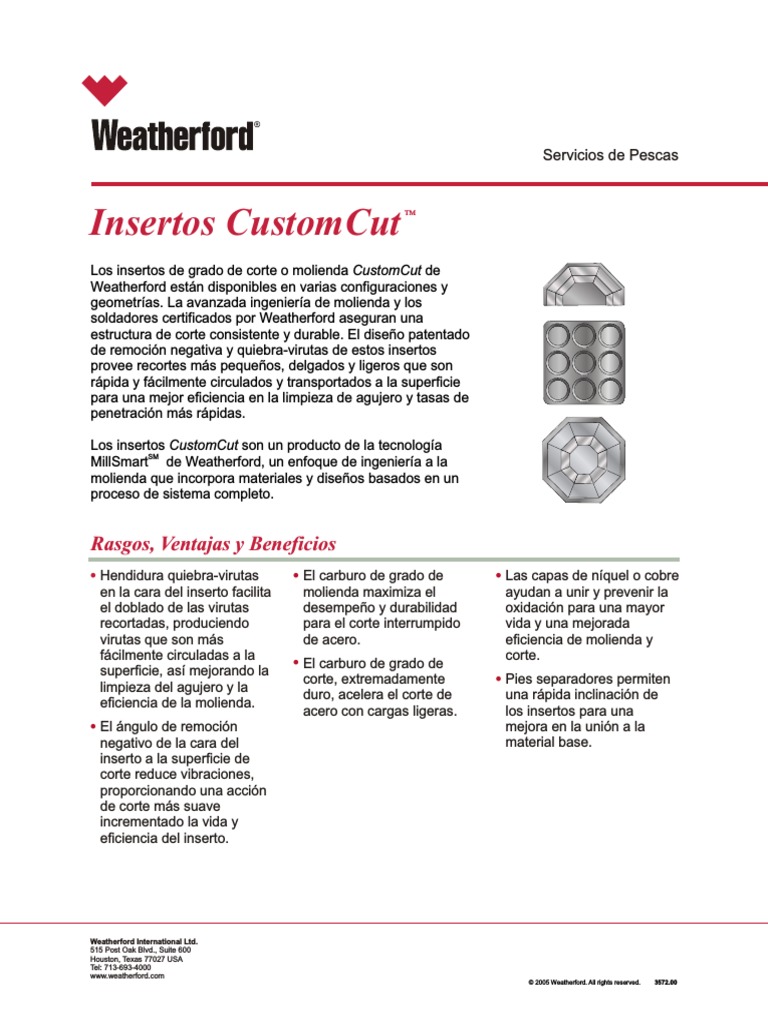 25 CustomCut Inserts - Spanish | PDF | Revestimiento | Acero