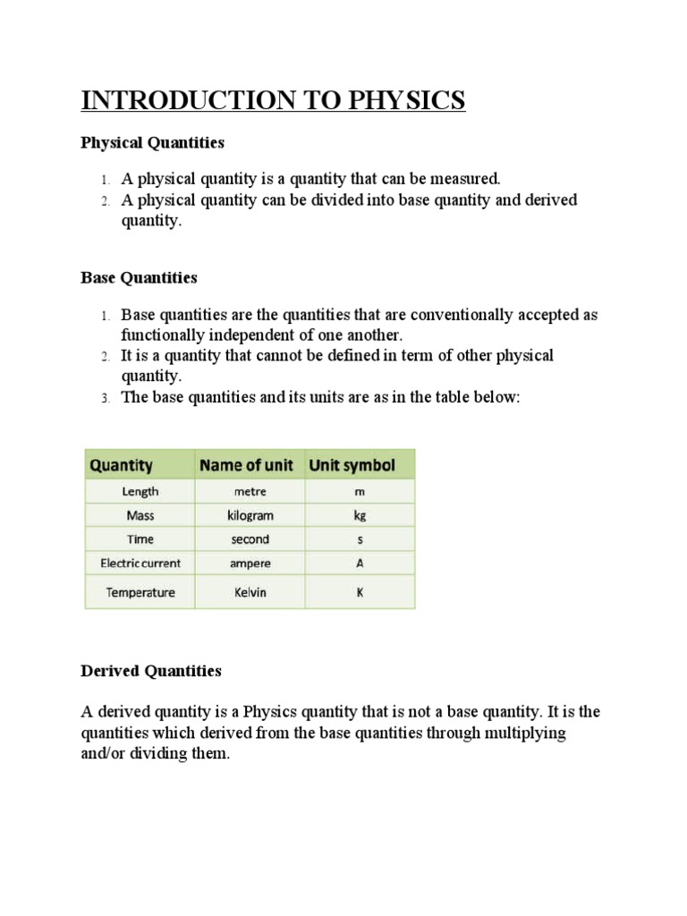 Physical Quantities | Download Free PDF | Collision | Force