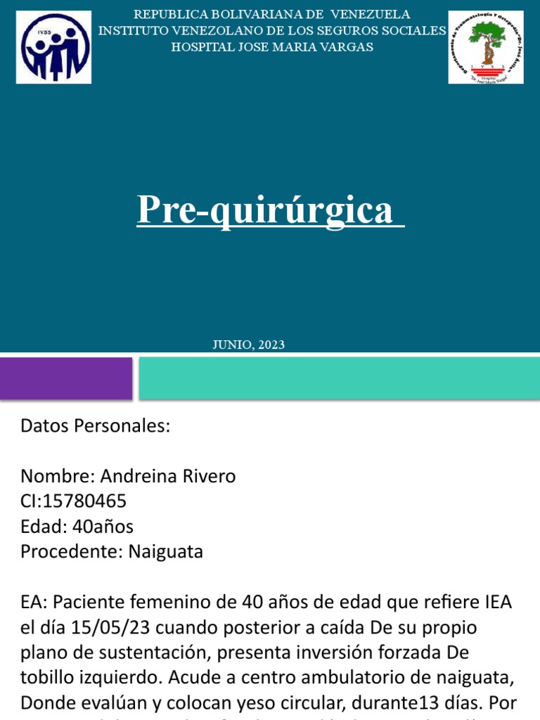 Prequirurgica Andreina Rivero | PDF