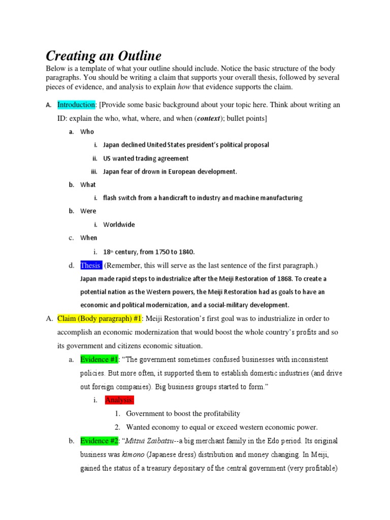 Creating An Outline | PDF