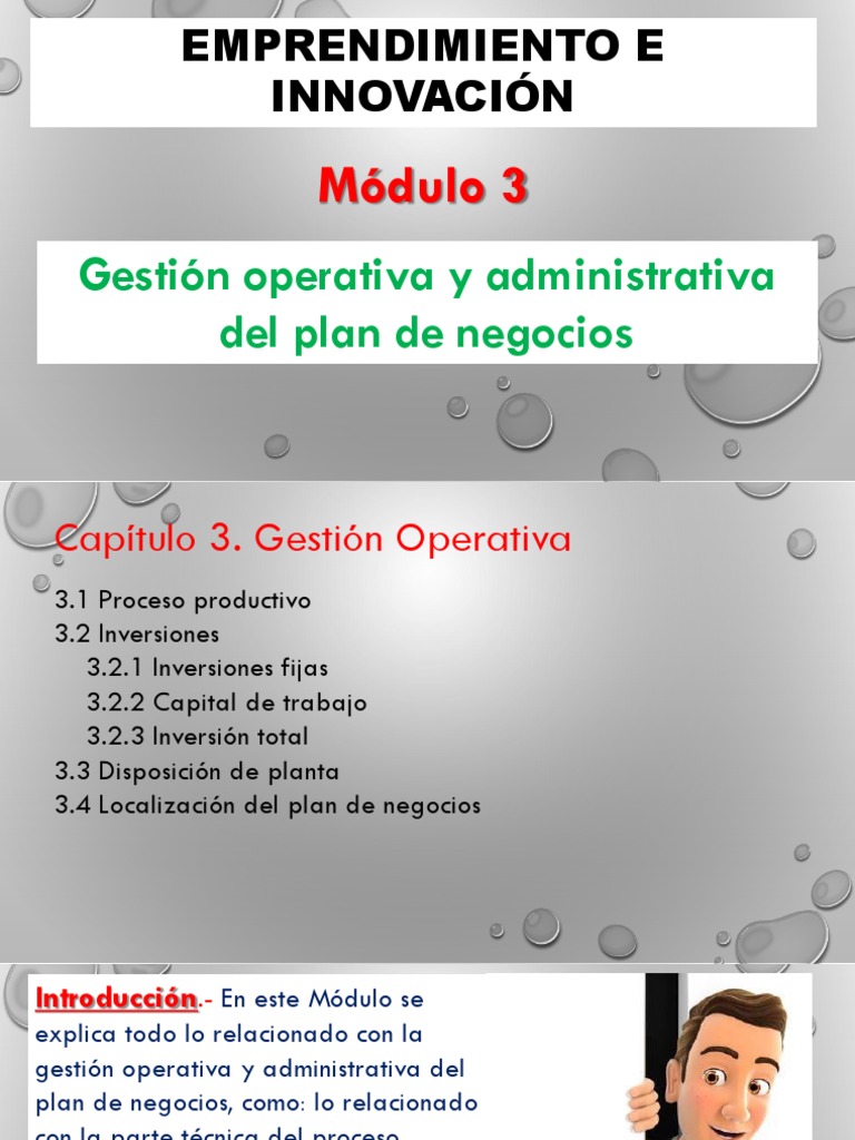 Emprendimiento Modulo3 Gestion Operativa y Administrativa | PDF ...