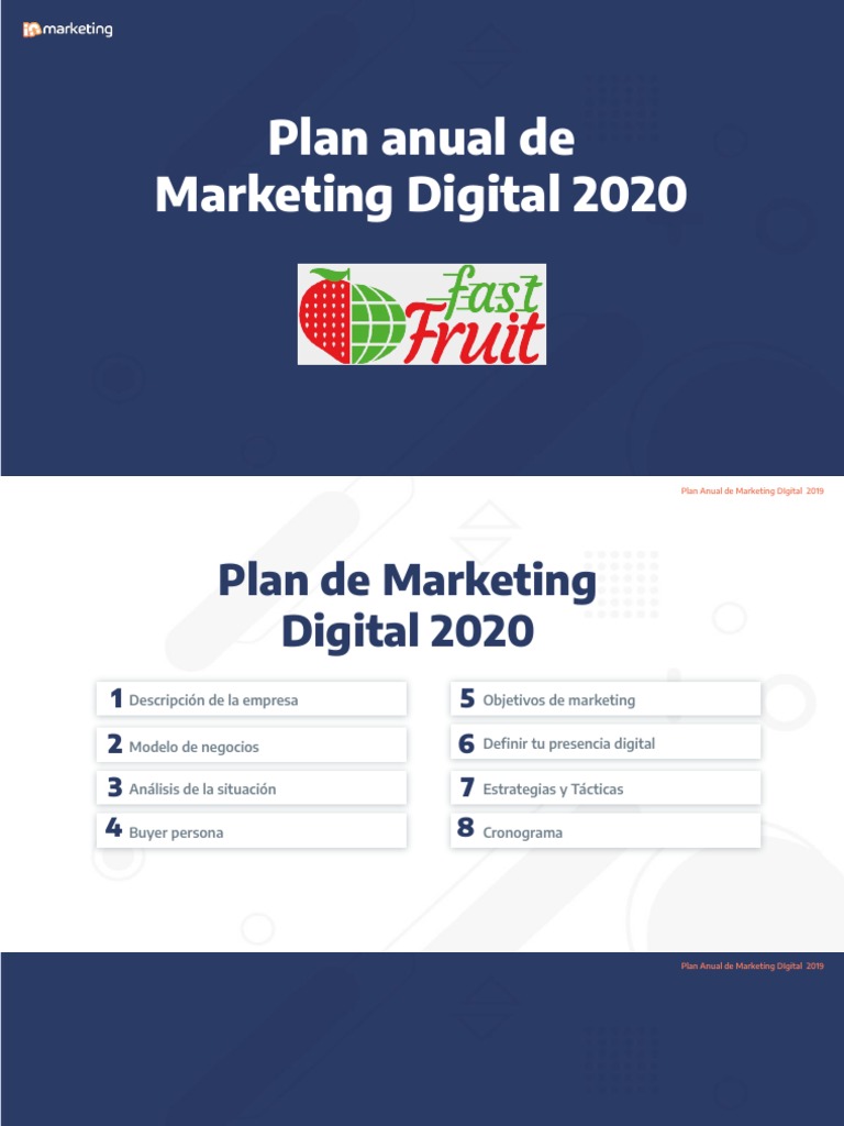 Plantilla Plan de Marketing Digital Jun 2020 | PDF | Marketing | Modelo ...