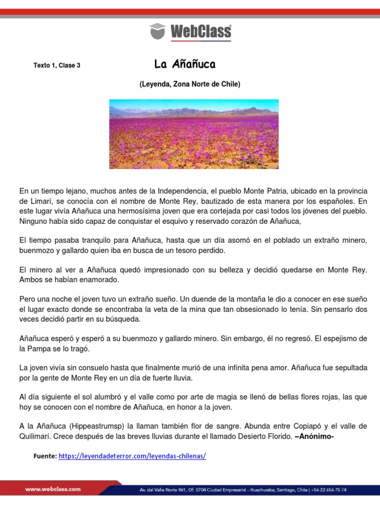 Leyenda - La Añañuca | PDF | Historia