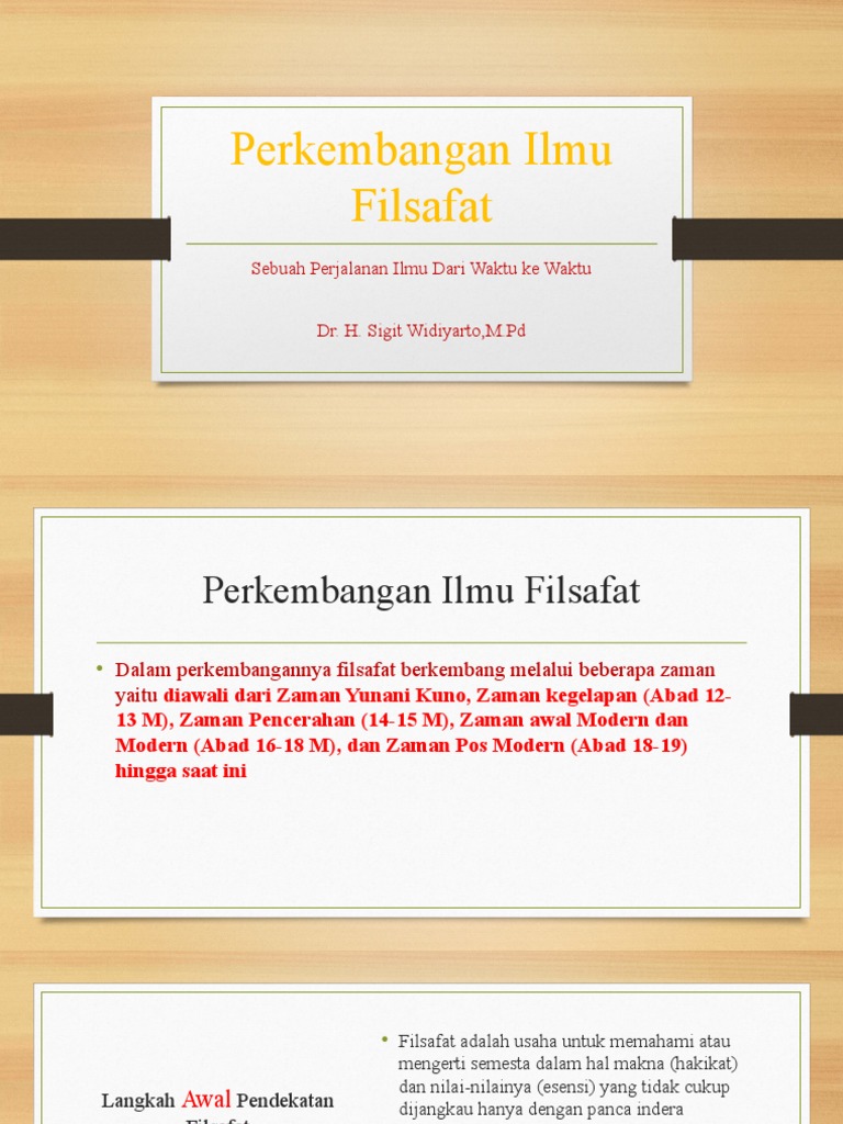 Sejarah Perkembangan Filsafat | PDF | Filsafat