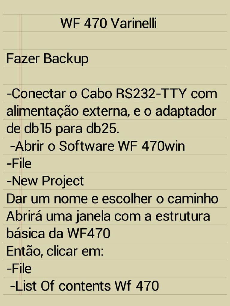 WF470 - Backup | PDF