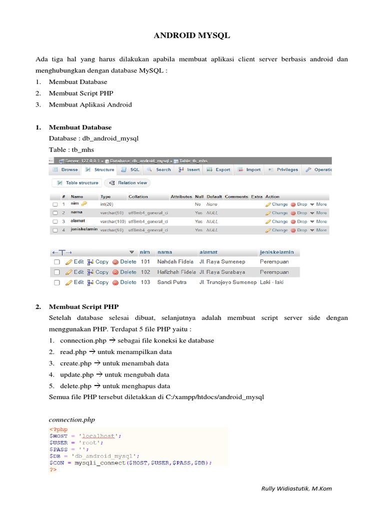 Android Mysql - Tampil Data | PDF | Komputer | Teknologi & Rekayasa