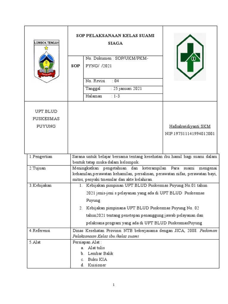 10.sop Kelas Suami Siaga | PDF