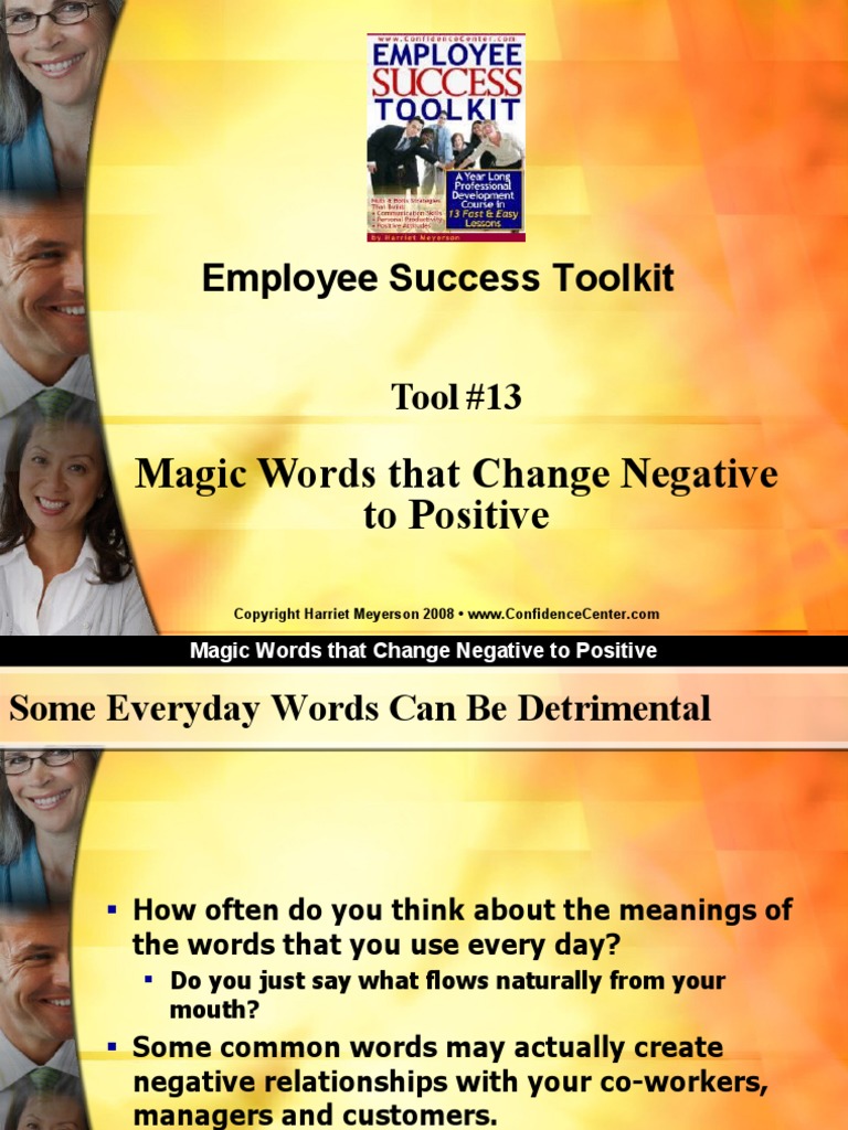 Tool13 Magic Words Powerpoint | PDF | Communication | Psychological Concepts
