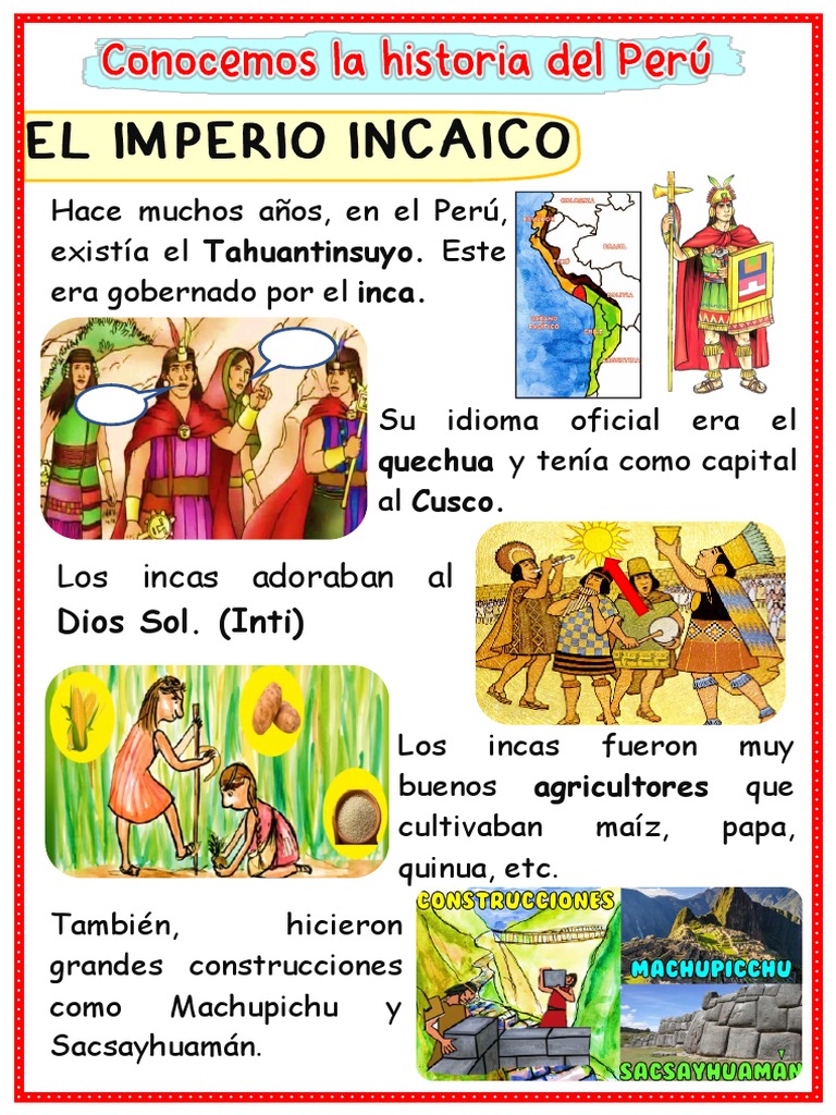 Ficha Conocemos La Historia Del Perú | PDF | Imperio Inca | Perú