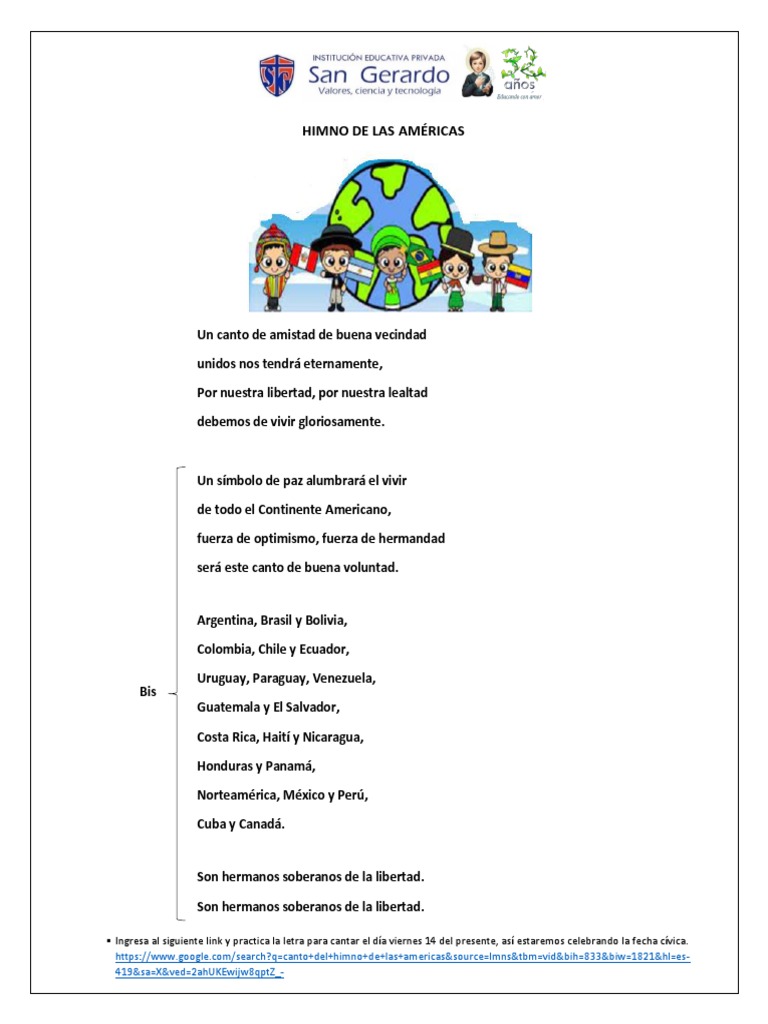 Himno de Las Américas | PDF