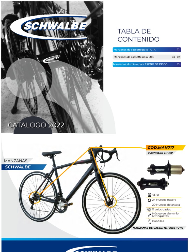 Manzanas SCHWALBE Catalogo 2022 | PDF | Bienes manufacturados | Vehículos