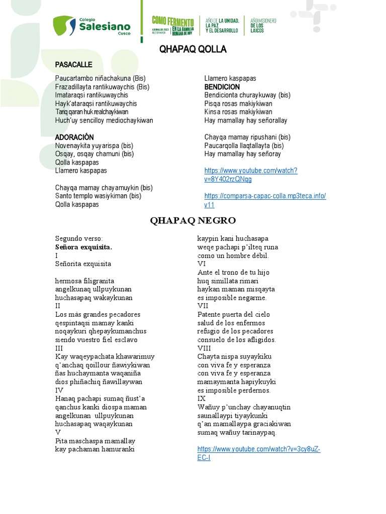 Qhapaq Qolla y Qhapaq Negro | PDF