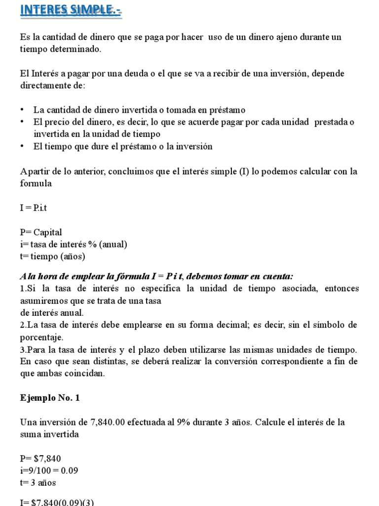 Clases de Interes Simple y Practica No 1 | Descargar gratis PDF ...