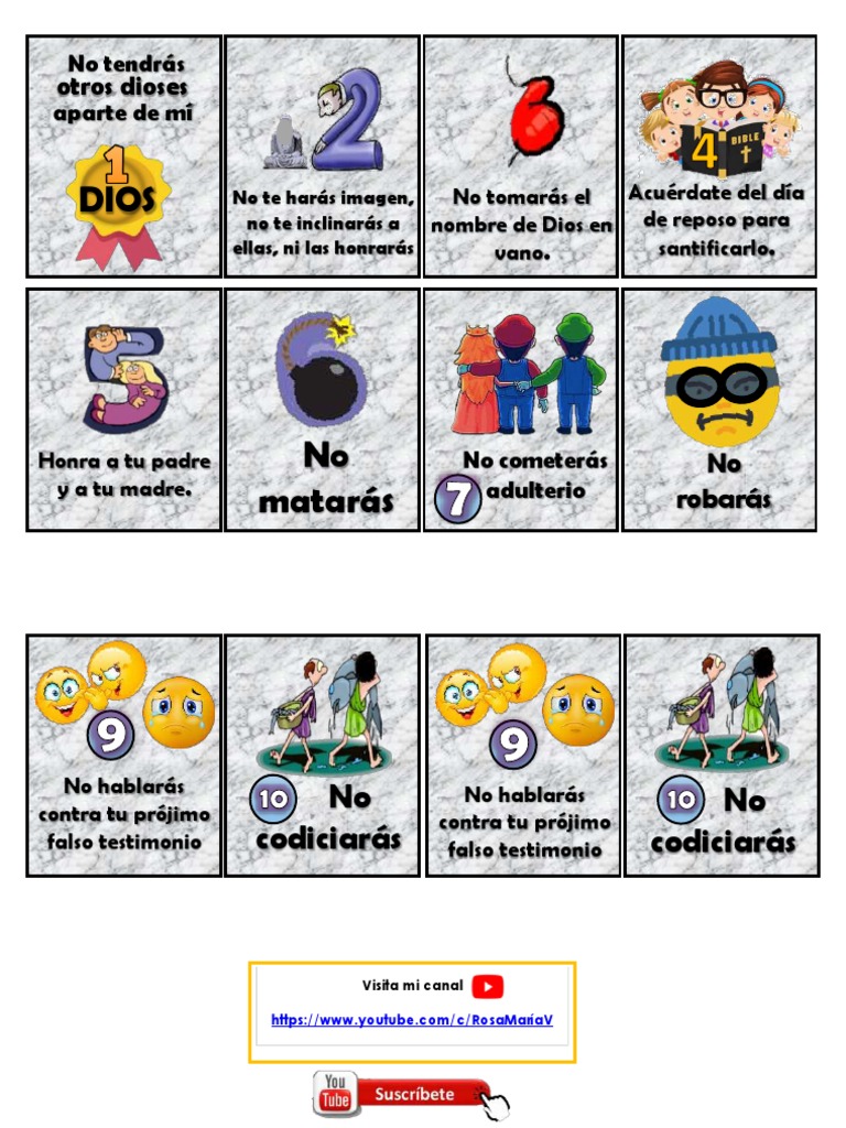 PARES DE LOS 10 MANDAMIENTOS Juegos | PDF
