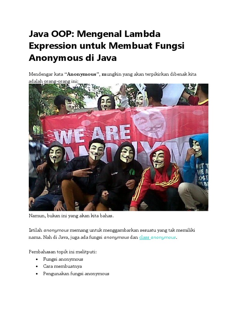 Mengenal Lambda Expression | PDF