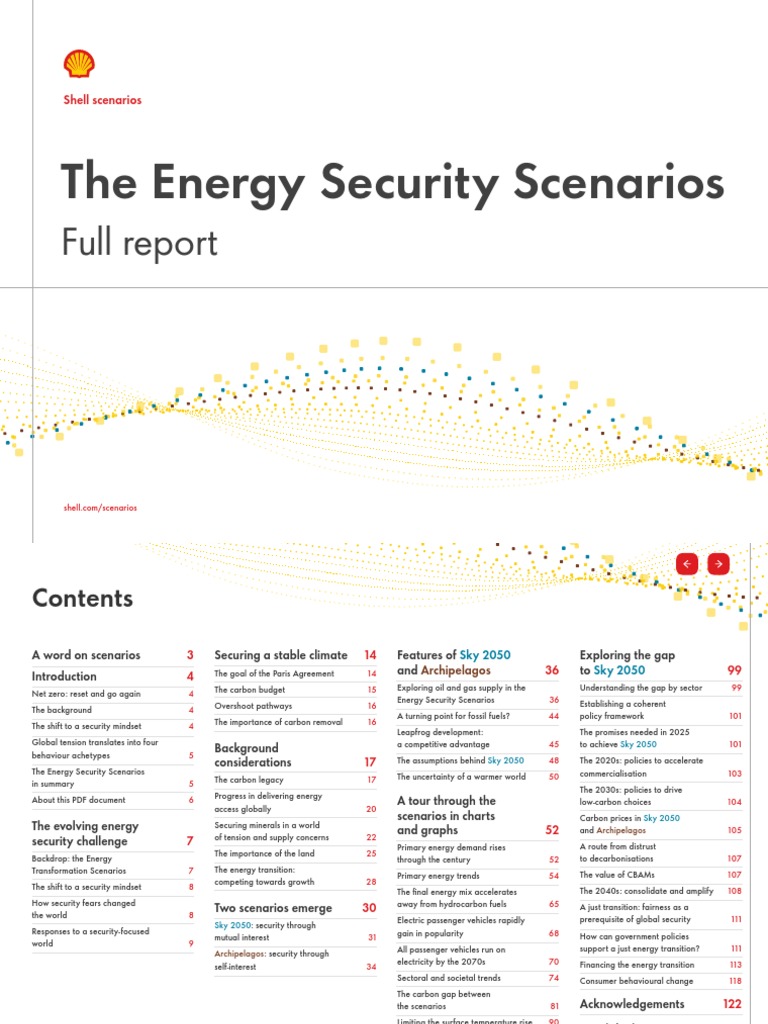 Energy Security Scenarios Full Report | PDF | Climate Change Mitigation ...