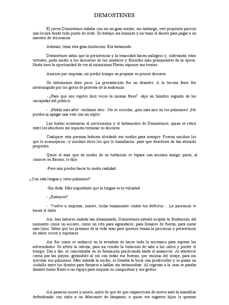 Demóstenes PLAN LECTOR | PDF