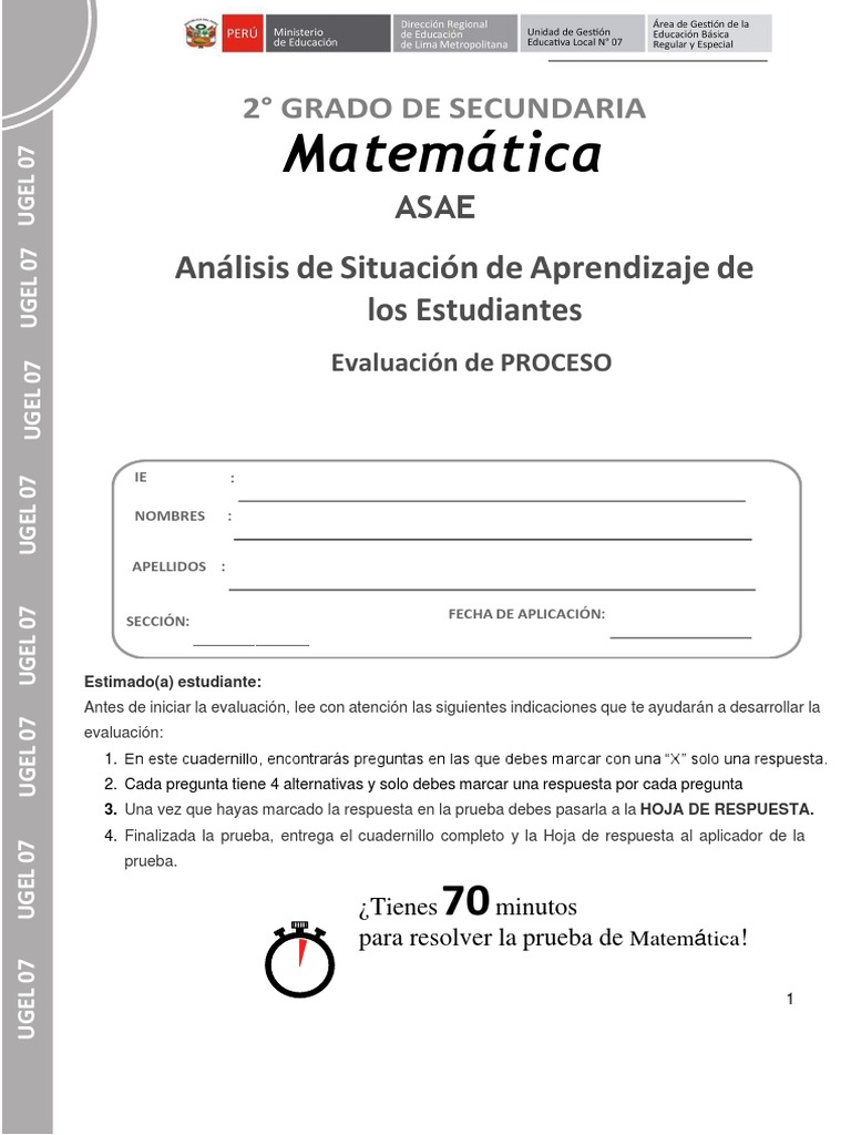 Eva-Proceso 2do-Matematica-F | PDF | Triángulo