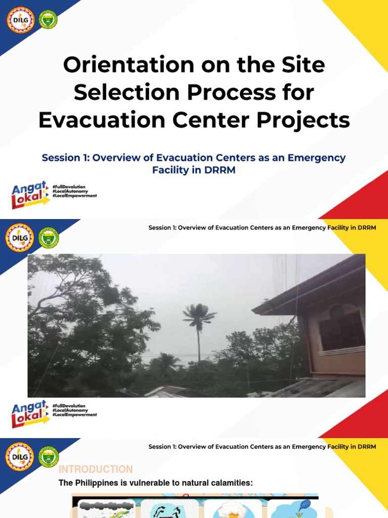 Session 1 - Overview of Evacuation Center As Emergency Facility in DRRM | PDF