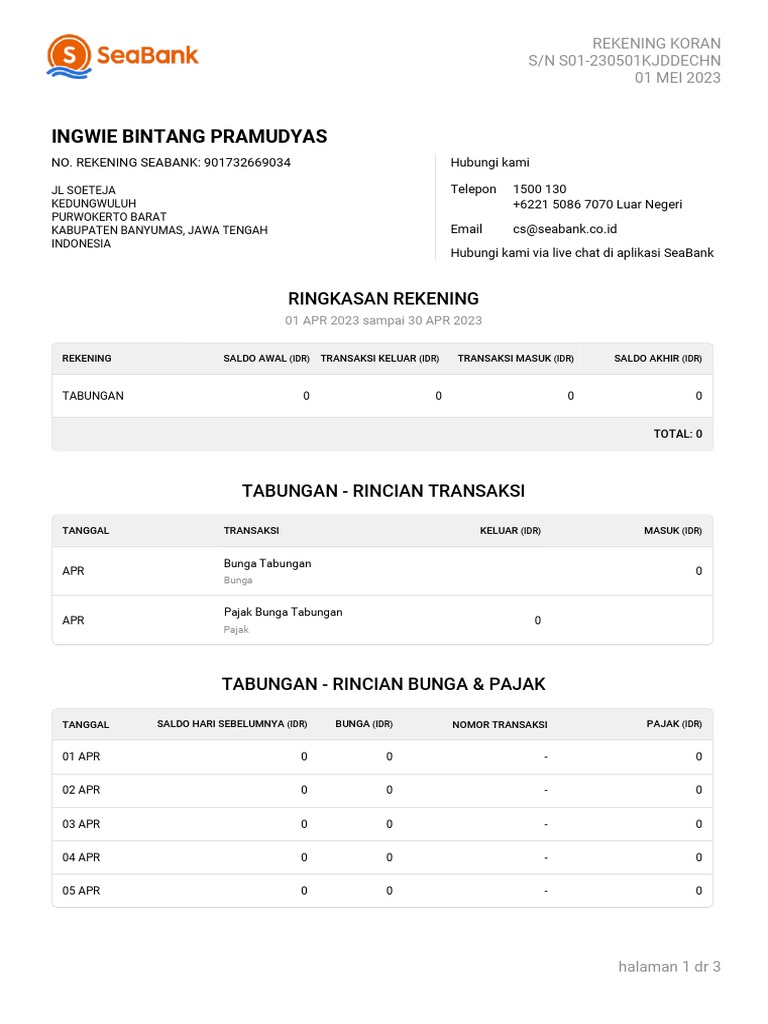 Seabank Statement 20230515 | PDF