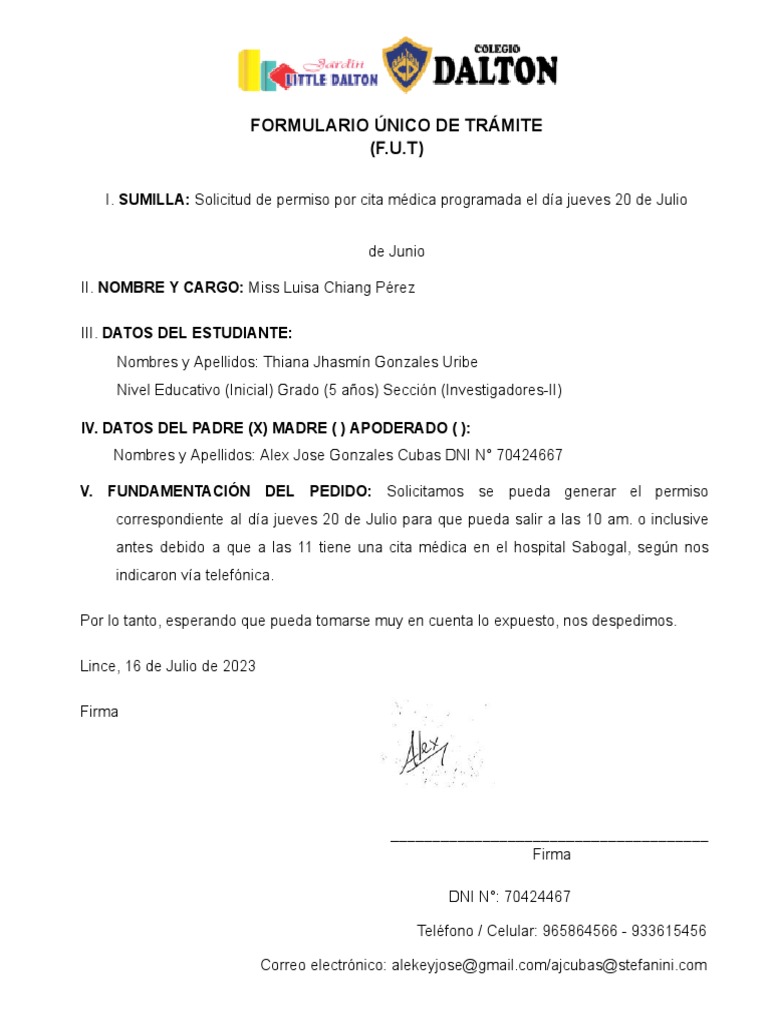 Formato FUT 2023 20 Julio | PDF