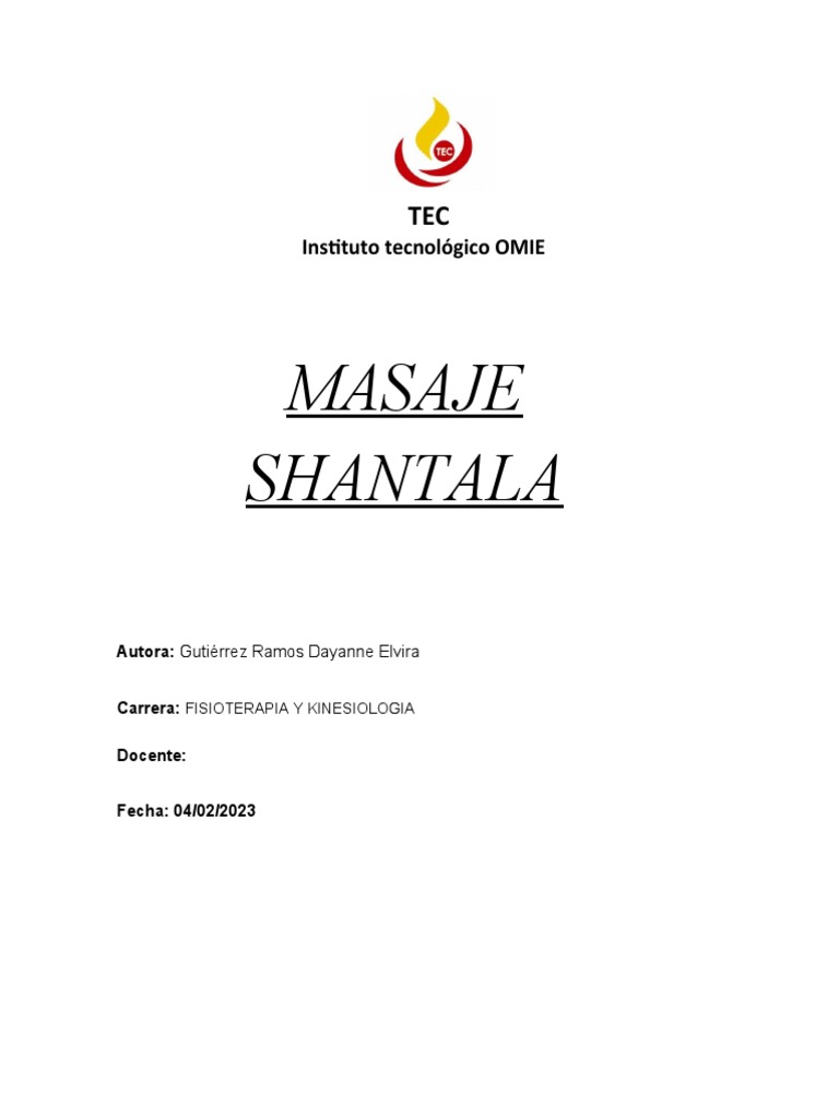 Beneficios del Masaje Shantala en Fisioterapia | PDF | Masaje | Mano