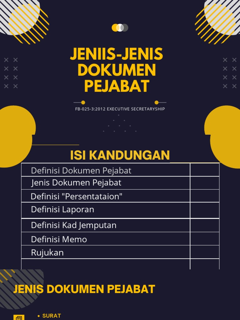 Jenis-Jenis Dokumen Pejabat | PDF