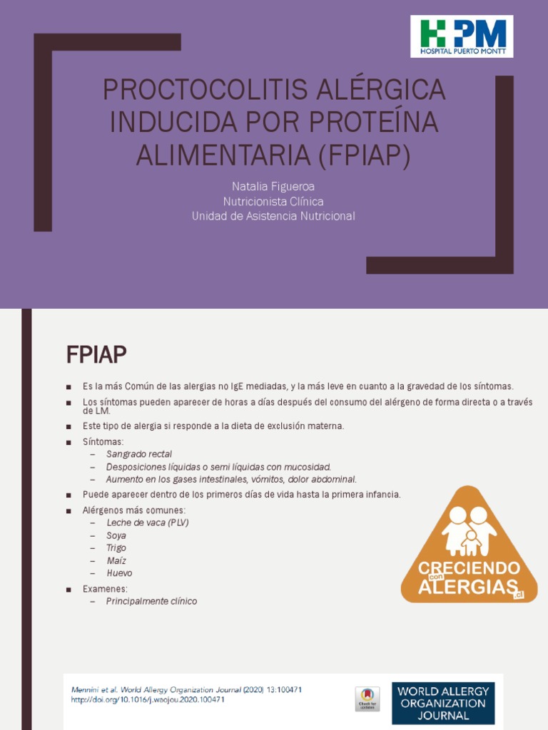 Proctocolitis Alergica Inducida Proteina Alimentaria FPIAP | PDF ...