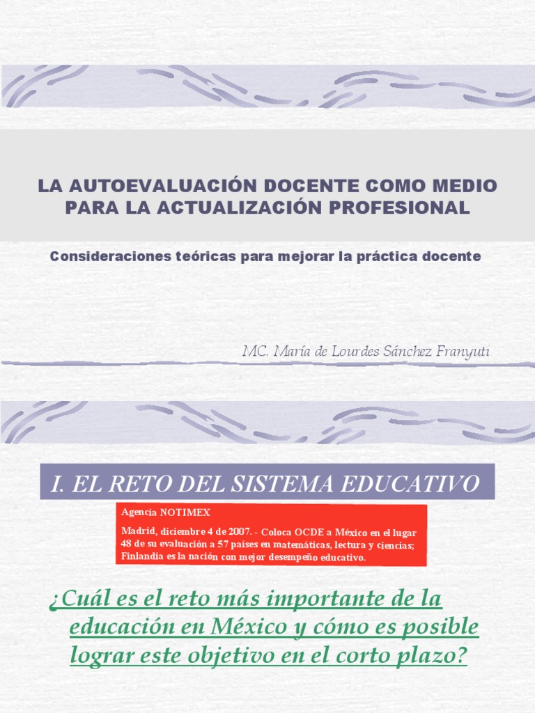 Autoevaluación Docente | PDF | Maestros | Aprendizaje
