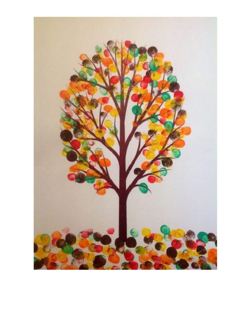 Arbol para Pintar Con Dedos | PDF