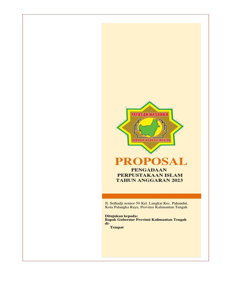 Proposal Pengadaan Perpustakaan Islam 2023 | PDF
