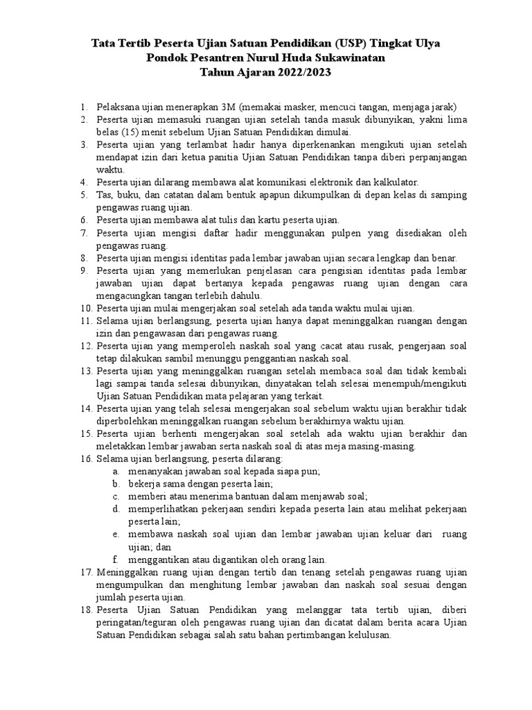 Tatib Ujian | PDF | Karier & Perkembangan