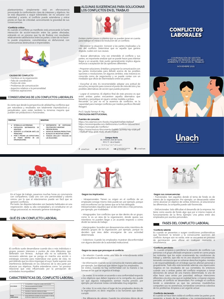 Tripticos - Resolucion - Conflictos - Riesgos - 2021 - C | PDF | Business
