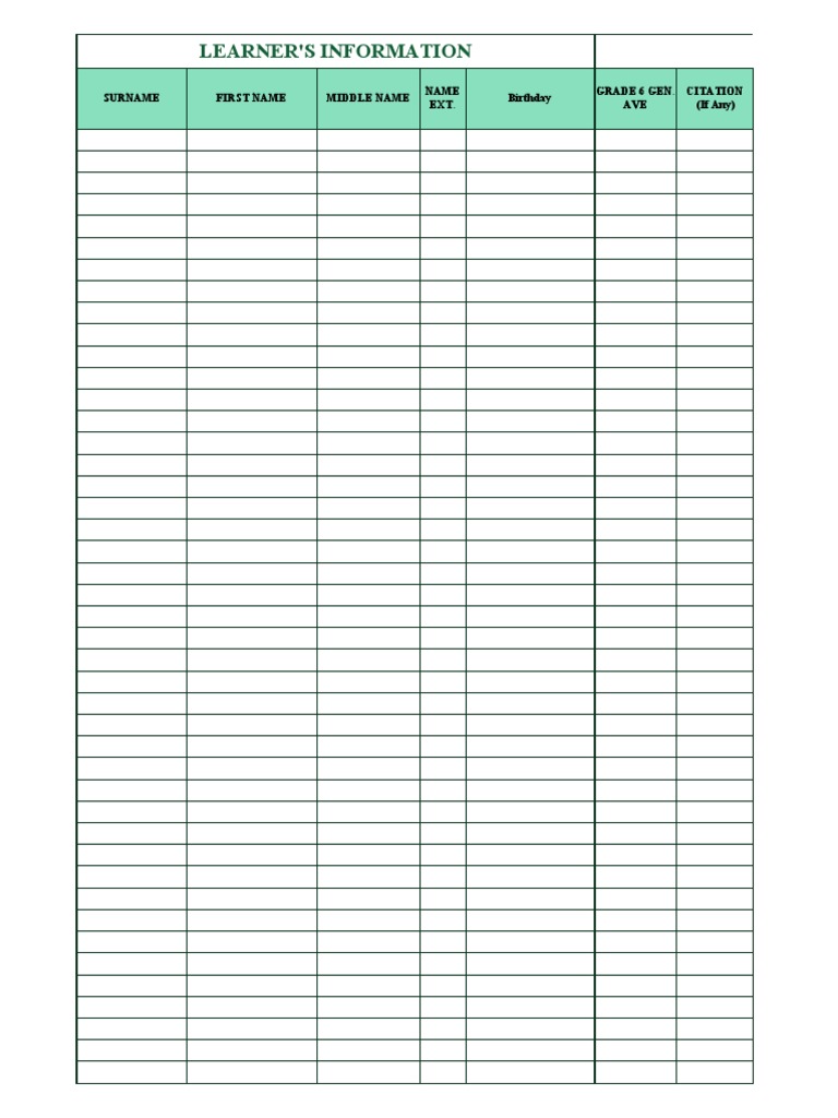 Learner's Information Sheet for JHS Enrollment | PDF | Jesus | Abrahamic Religions