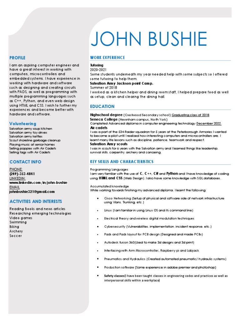 John Bushie | Download Free PDF | Web Design | Computing