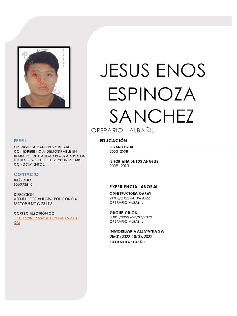 Jesus Enos Espinoza Sanchez Act | PDF