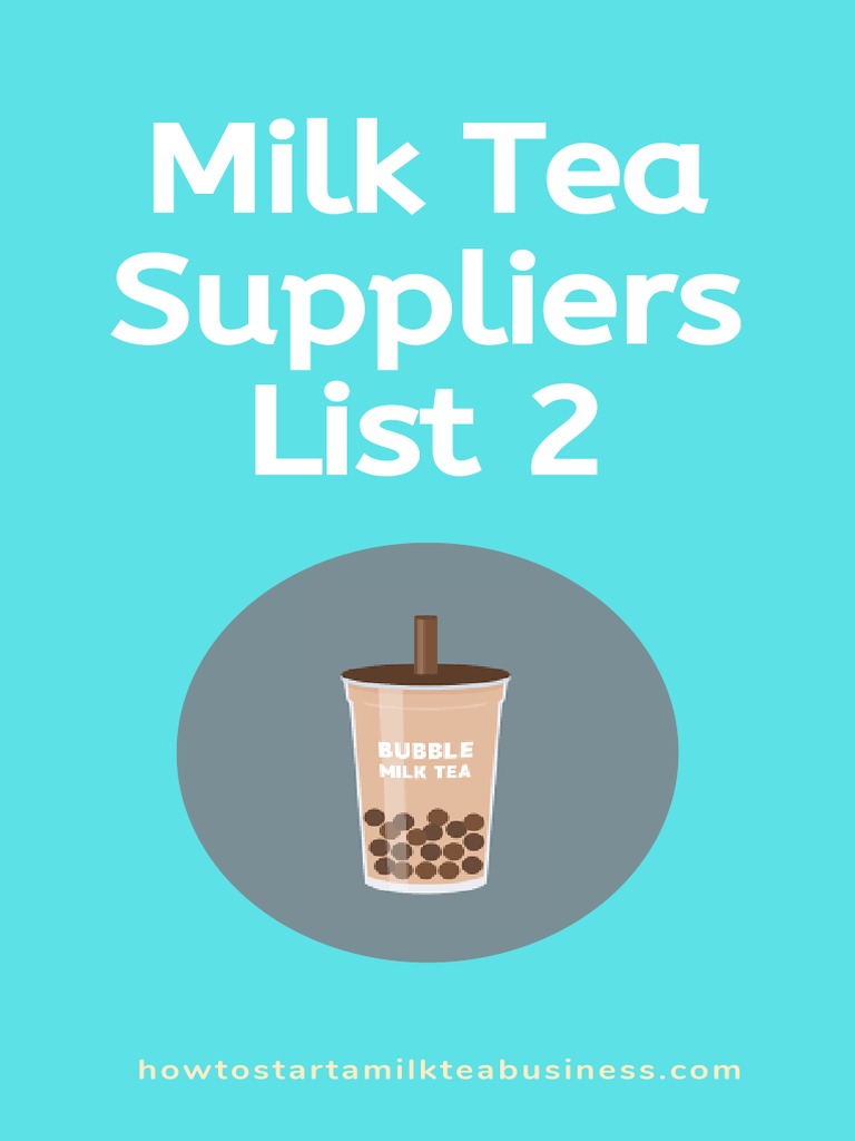 Visayas and Mindanao Milk Tea Suppliers List V12 | PDF | Mindanao | Philippines