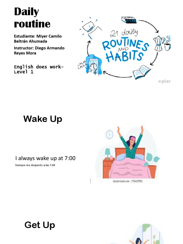 Daily Routine | PDF | Comida | Comportamientos alimenticios de los humanos