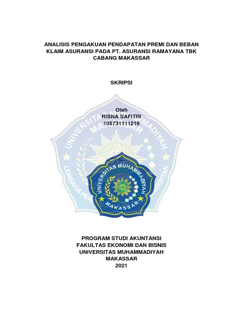 Analisis Pengakuan Pendapatan Premi Dan Beban | PDF