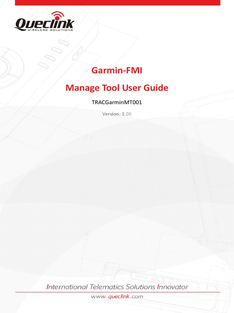 Garmin-FMI Manage Tool User Guide V1.06 | PDF | Menu (Computing ...