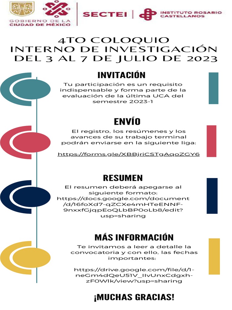 Infografía 4to Coloquio | PDF