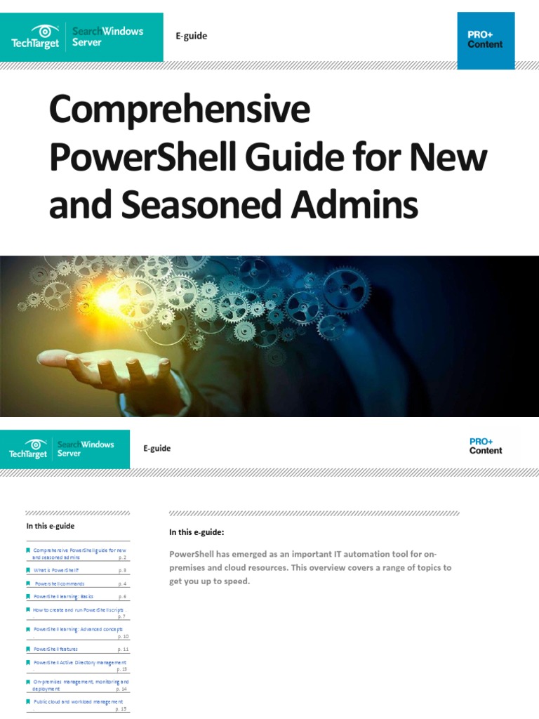 Comprehensive Powershell Guide For New And Seasoned Admins Pdf Command Line 