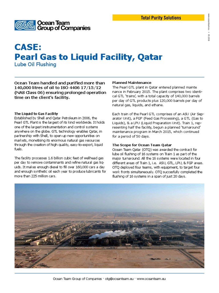 26 OTG Pearl GTL Lube Oil Flushing | PDF | Gas To Liquids | Natural Gas