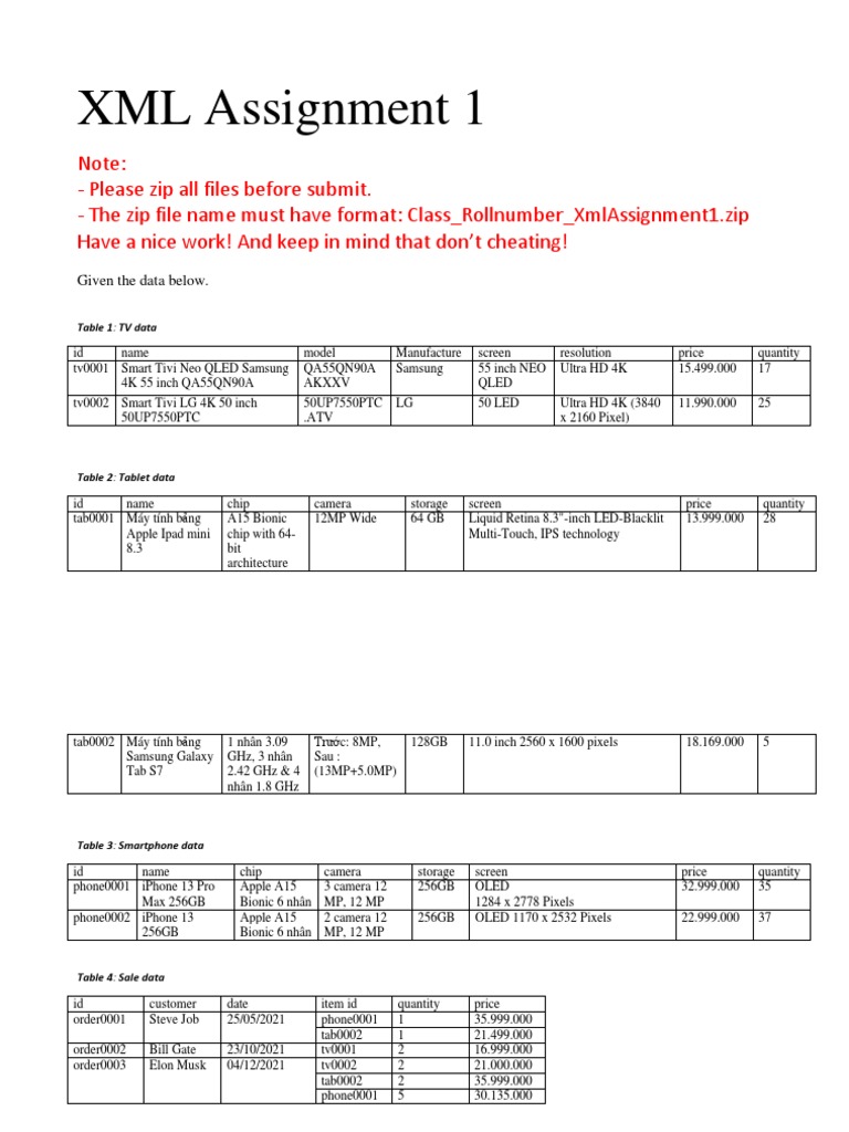 XML Assignment 1 | PDF | Computing | Personal Computing